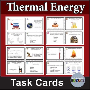 Thermal Energy Task Cards - Etsy