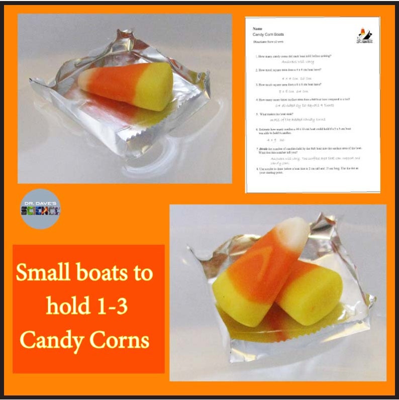 Candy Corn Science Thanksgiving Activity STEM Sink the Boat - Etsy