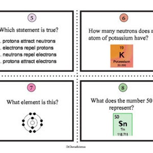 Atoms Elements and Molecules Task Cards, Review Science - Etsy