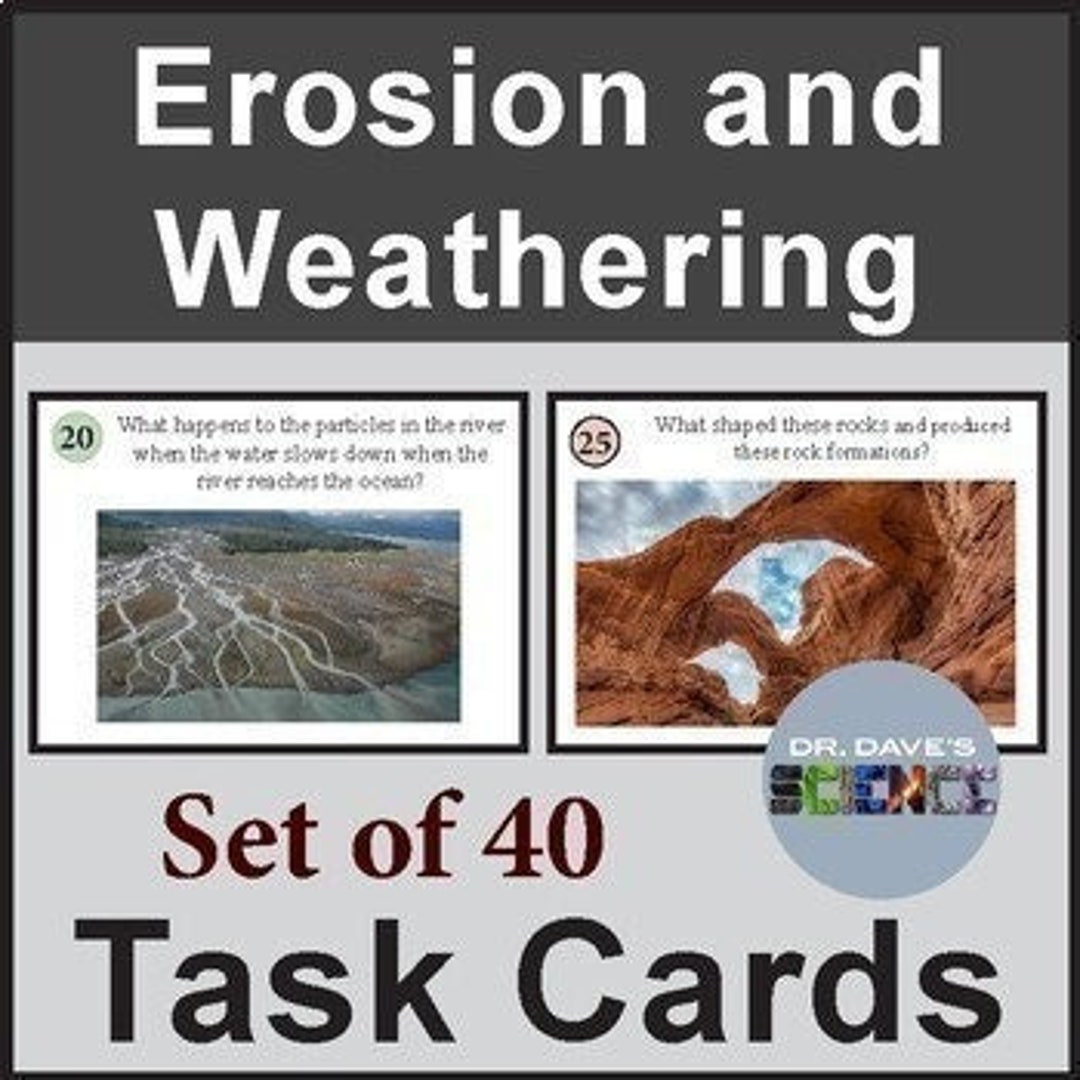 Weathering and Erosion Task Cards - Etsy