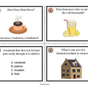 Thermal Energy Task Cards - Etsy