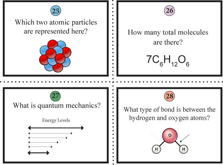 Atoms, Elements, and Molecules Task Cards - Etsy