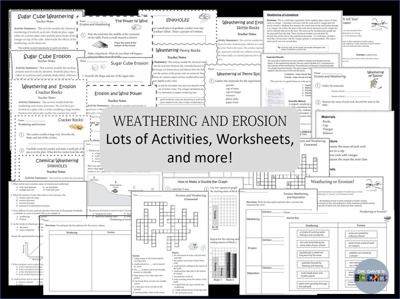 Weathering and Erosion Activities - Etsy