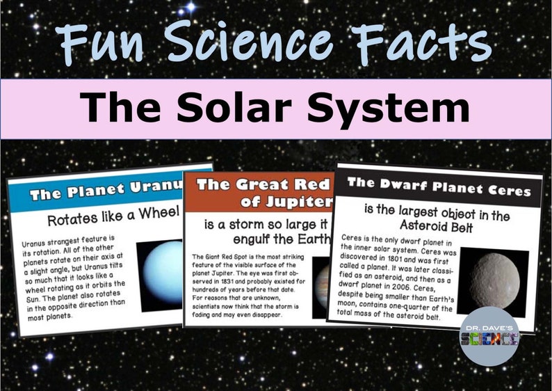 Solar System Fun Fact Posters Science Bulletin Board and Classroom ...
