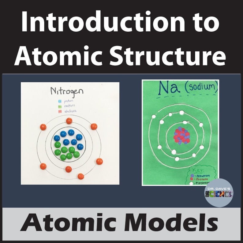 Atoms and Atomic Structure Model and Worksheets, Periodic Table 5th ...