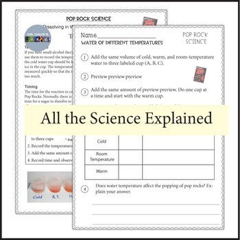 Pop Rocks Science Experiments - Etsy