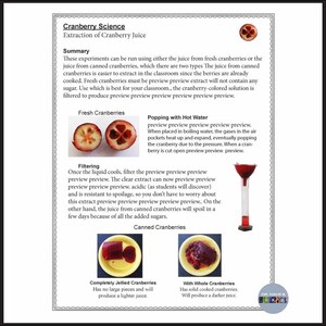 Cranberry Science and Thanksgiving Science - Etsy