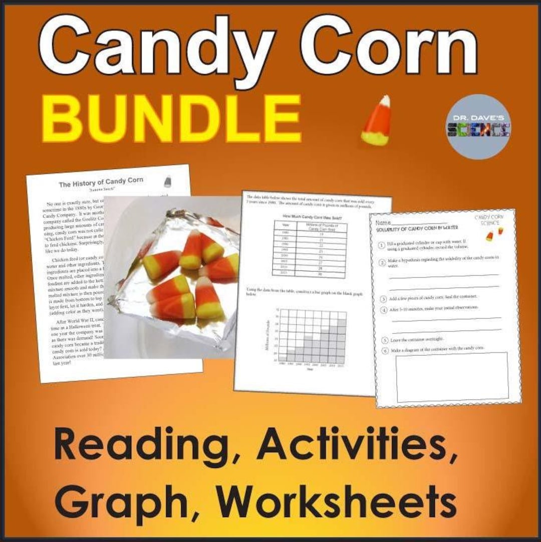 Candy Corn Science Experiments Reading Comprehension Thanksgiving - Etsy