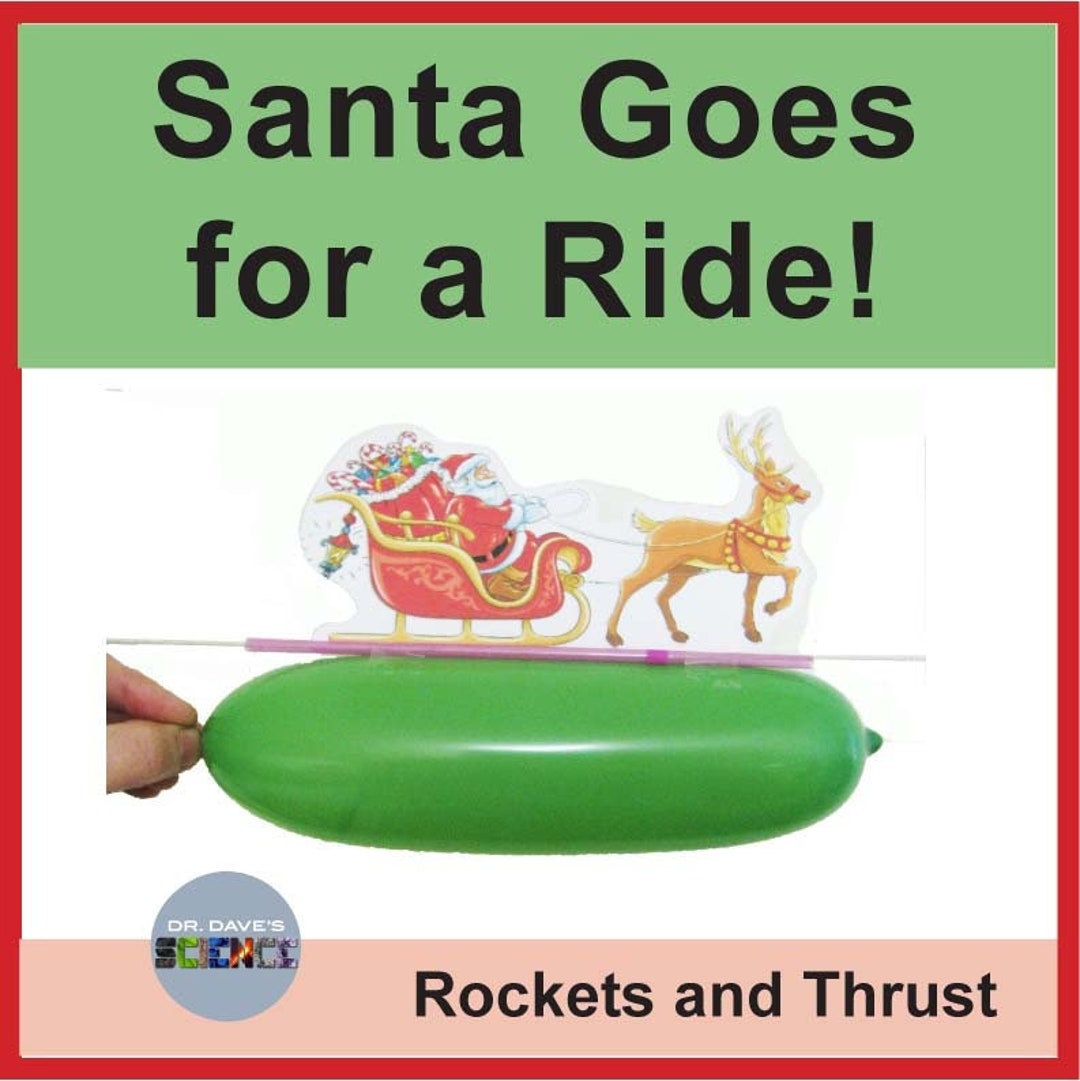 Christmas Science Activity Project Santa Balloon Rocket - Etsy