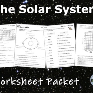 Solar System and Planets Worksheet Packet - Etsy