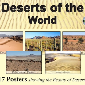 Deserts Posters Land Biomes Word Wall - Etsy