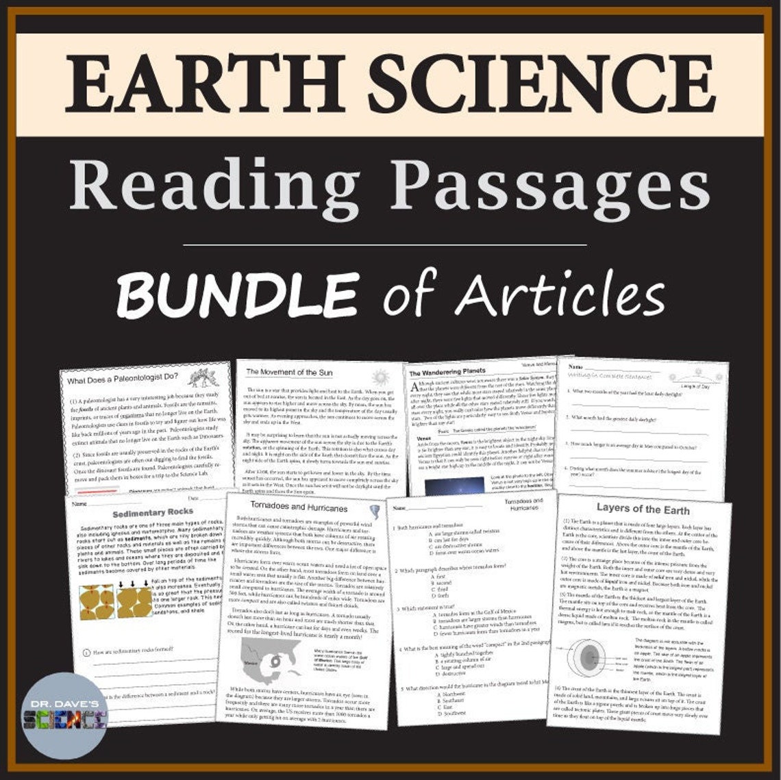 Earth Science Reading Comprehension Passages and Questions - Etsy