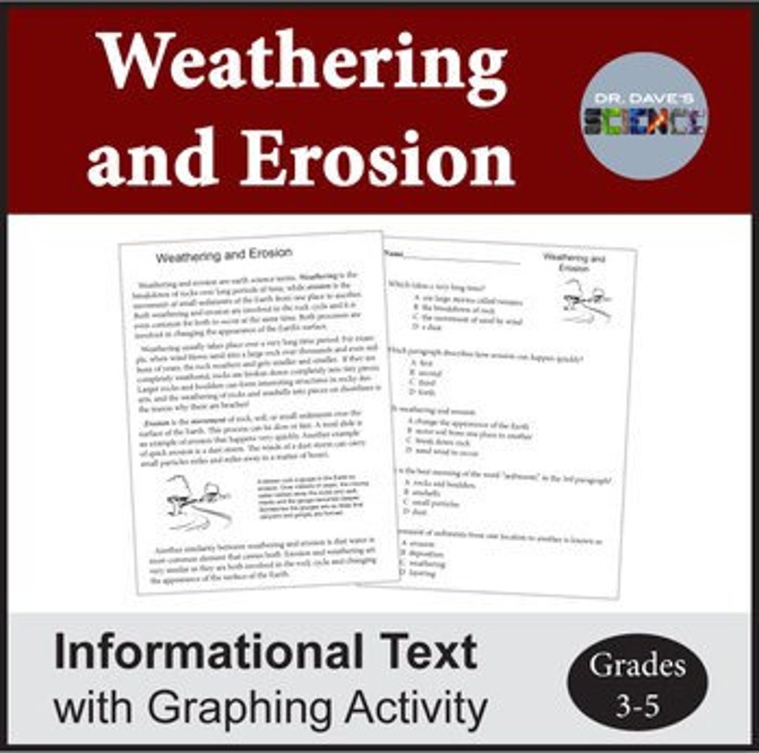 Weathering and Erosion Science Reading Comprehension Passages and ...