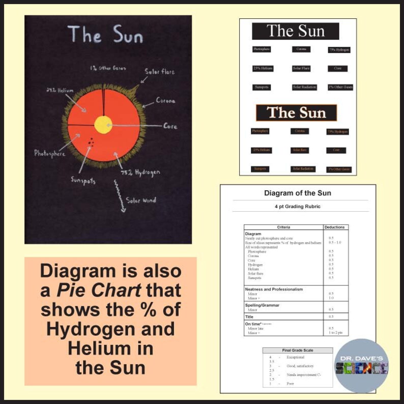 Structure of the Sun Sunspot Graph Sun Worksheets - Etsy