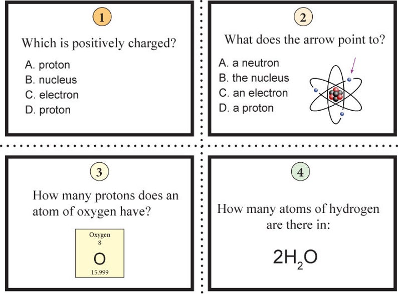 Atoms, Elements, and Molecules Task Cards - Etsy
