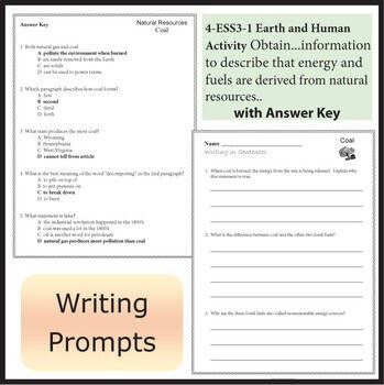 Natural Resources Coal Reading Comprehension Passage and Questions - Etsy