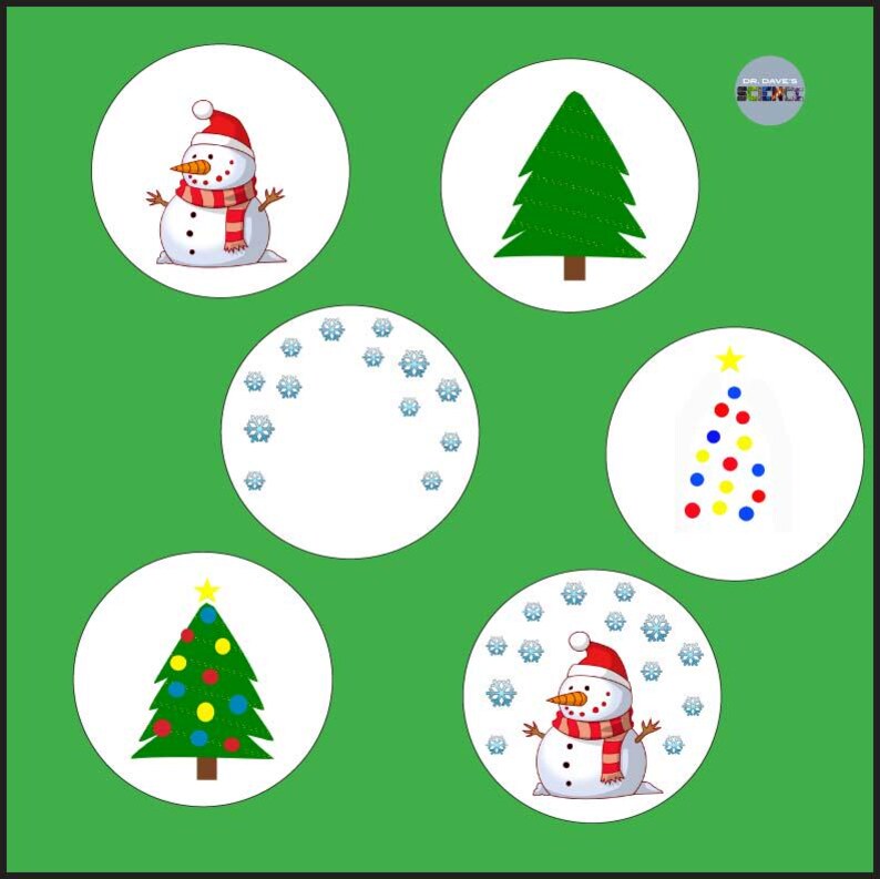 Christmas STEM Science Activity Spinning Toys Santa Snowman Thaumatrope ...
