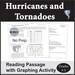 Weather Reading Comprehension Graph Worksheets Hurricanes and Tornadoes ...