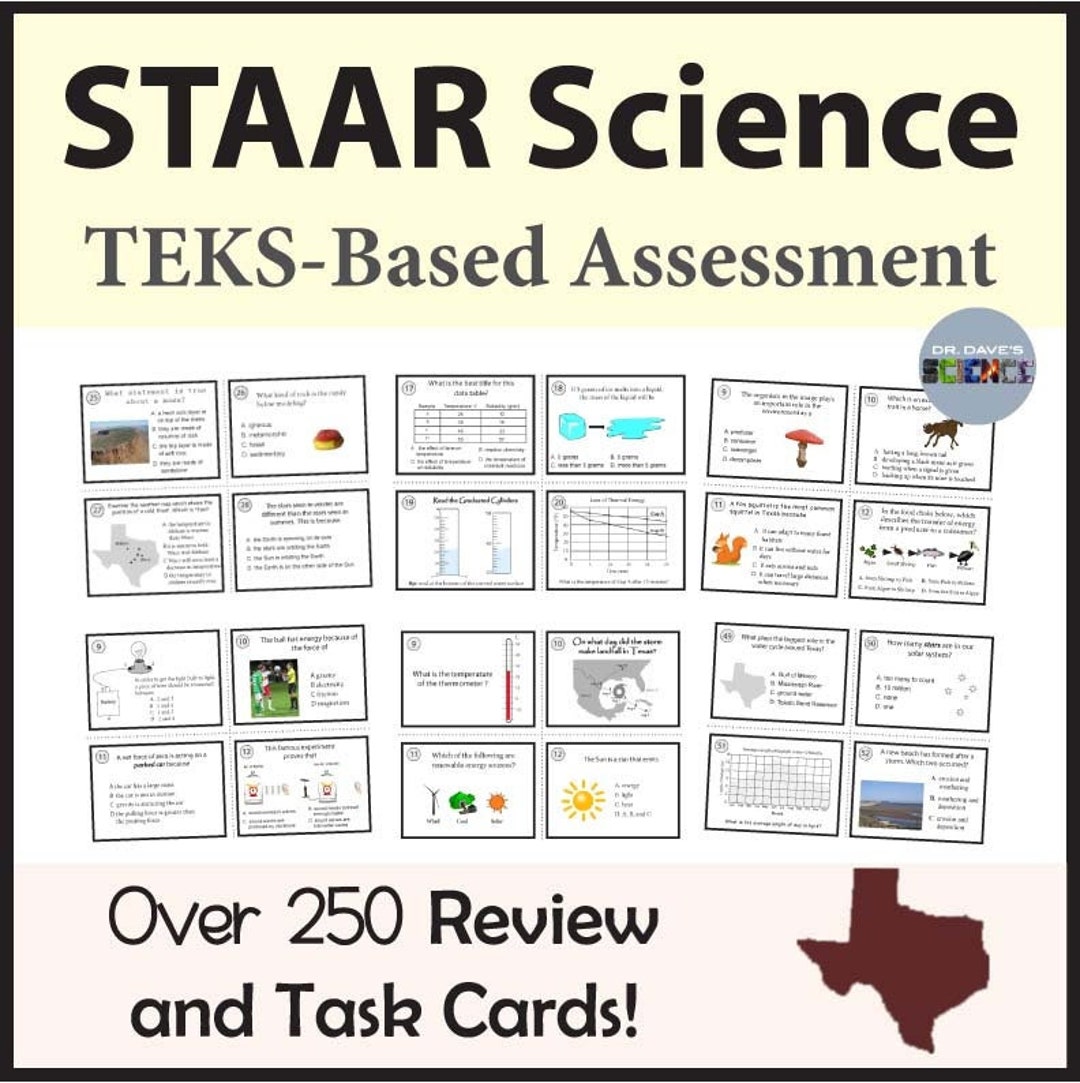 TEKS 5th Grade STAAR Science Task and Review Cards - Etsy