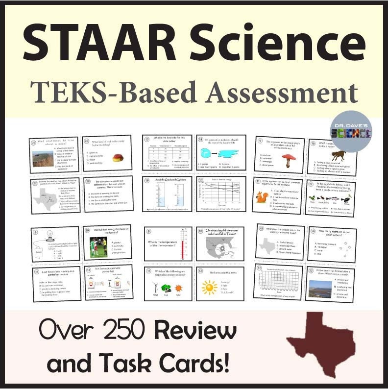 TEKS 5th Grade STAAR Science Task and Review Cards - Etsy