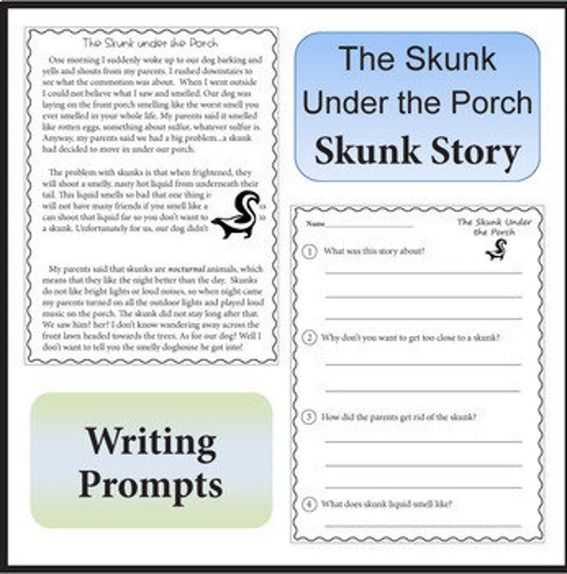 Animal Adaptations Skunk Science Reading Comprehension Passage - Etsy