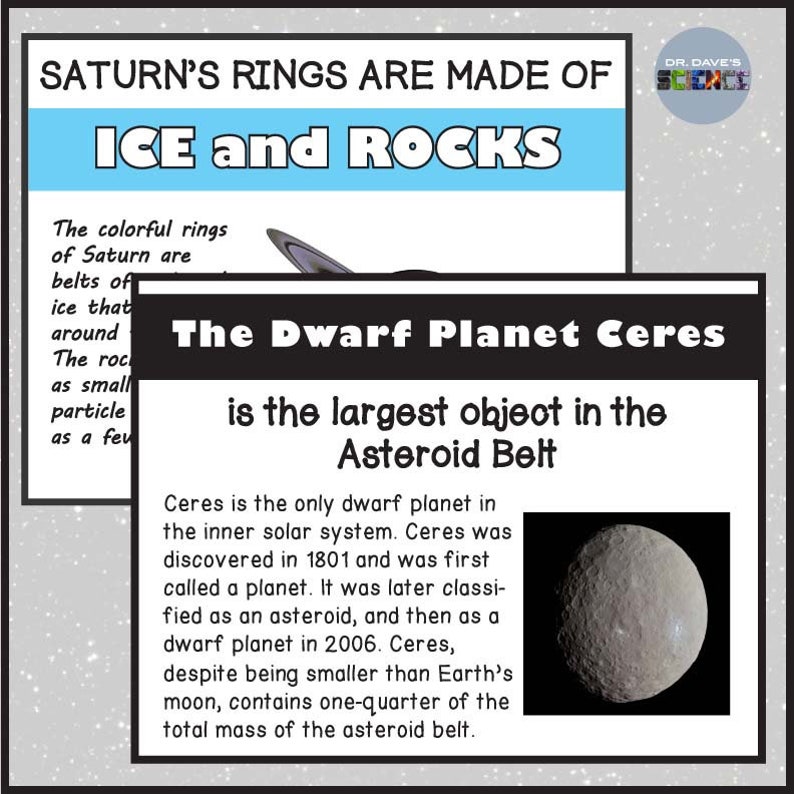 Solar System Fun Fact Posters Science Bulletin Board and Classroom ...