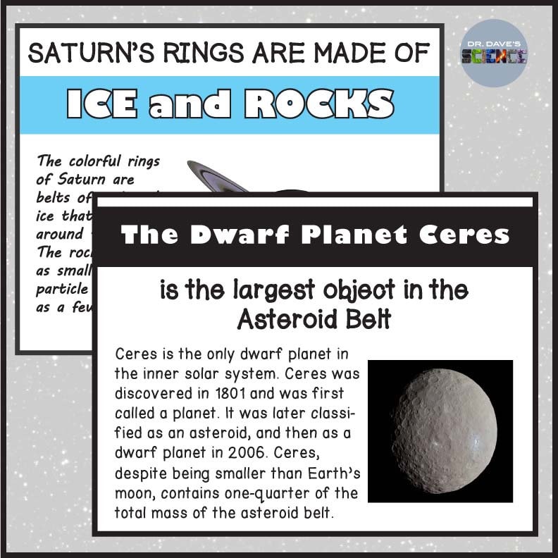 Solar System Fun Fact Posters Science Bulletin Board and Classroom ...