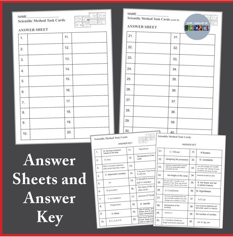 Scientific Method Task Cards - Etsy