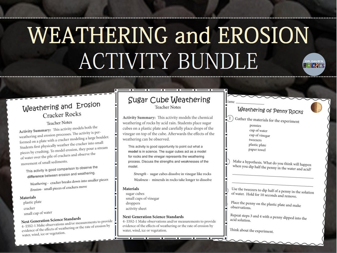 Weathering and Erosion Activities - Etsy