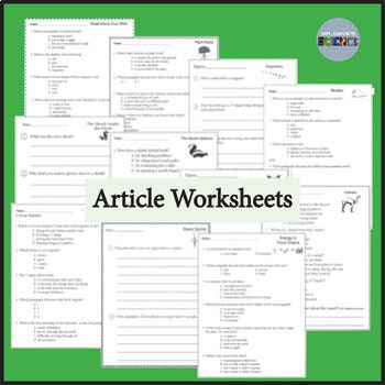 Science Reading Comprehension Passages and Questions Life Science ...