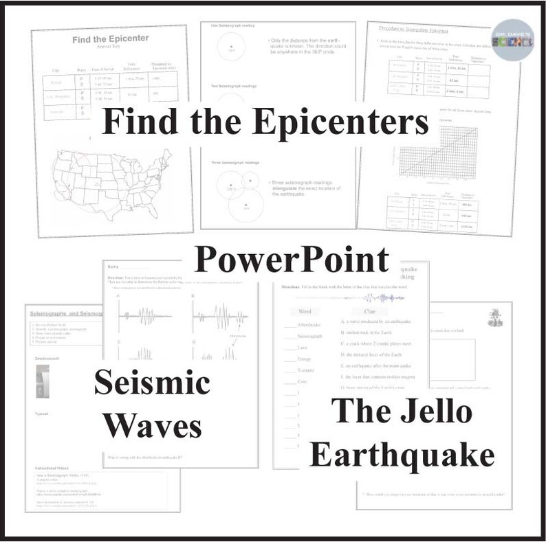 Earthquake Activity BUNDLE Worksheets Unit - Etsy