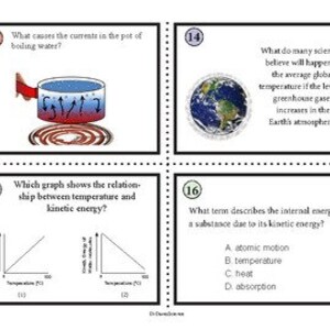 Thermal Energy Task Cards - Etsy