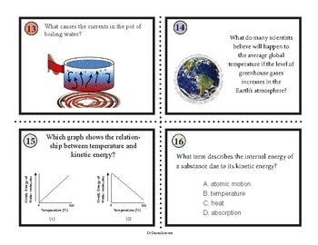 Thermal Energy Task Cards - Etsy