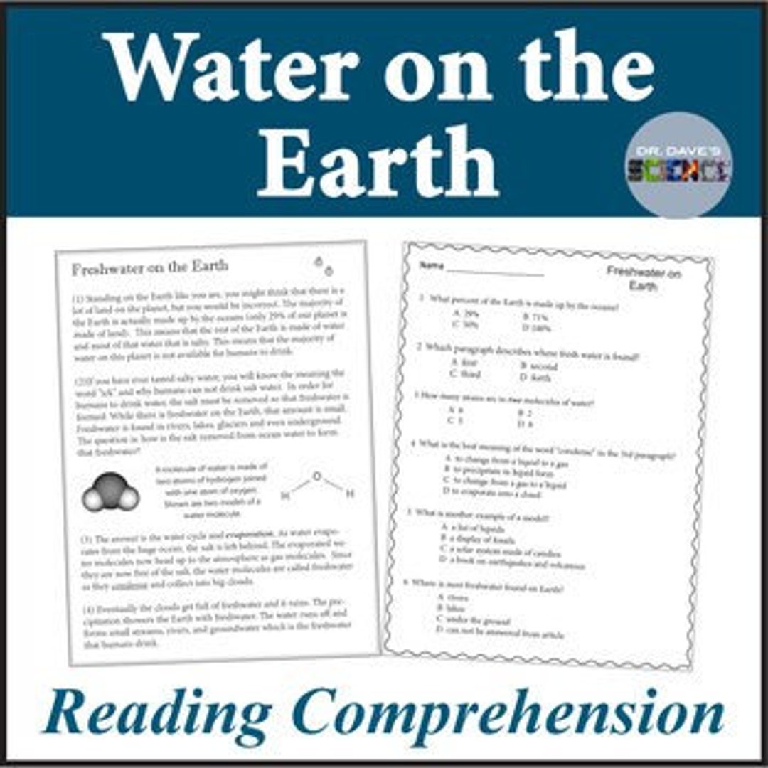 Distribution of Water on Earth the Hydrosphere Science Reading ...