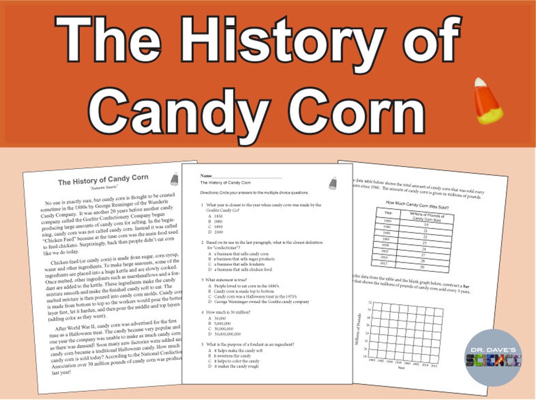 Candy Corn Reading Comprehension Thanksgiving Reading - Etsy