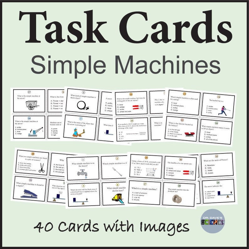 Simple Machines Task Cards - Etsy