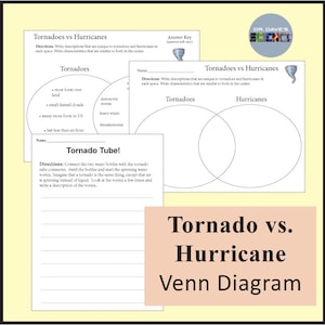 Weather Reading Comprehension Graph Worksheets Hurricanes and Tornadoes ...
