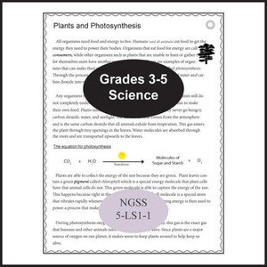 Photosynthesis Reading Comprehension - Etsy