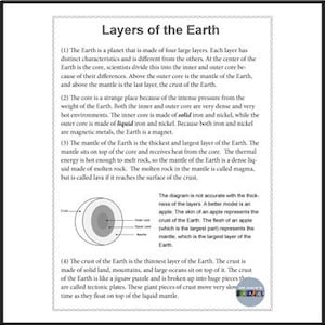 Earth Science Reading Comprehension Passages and Questions - Etsy