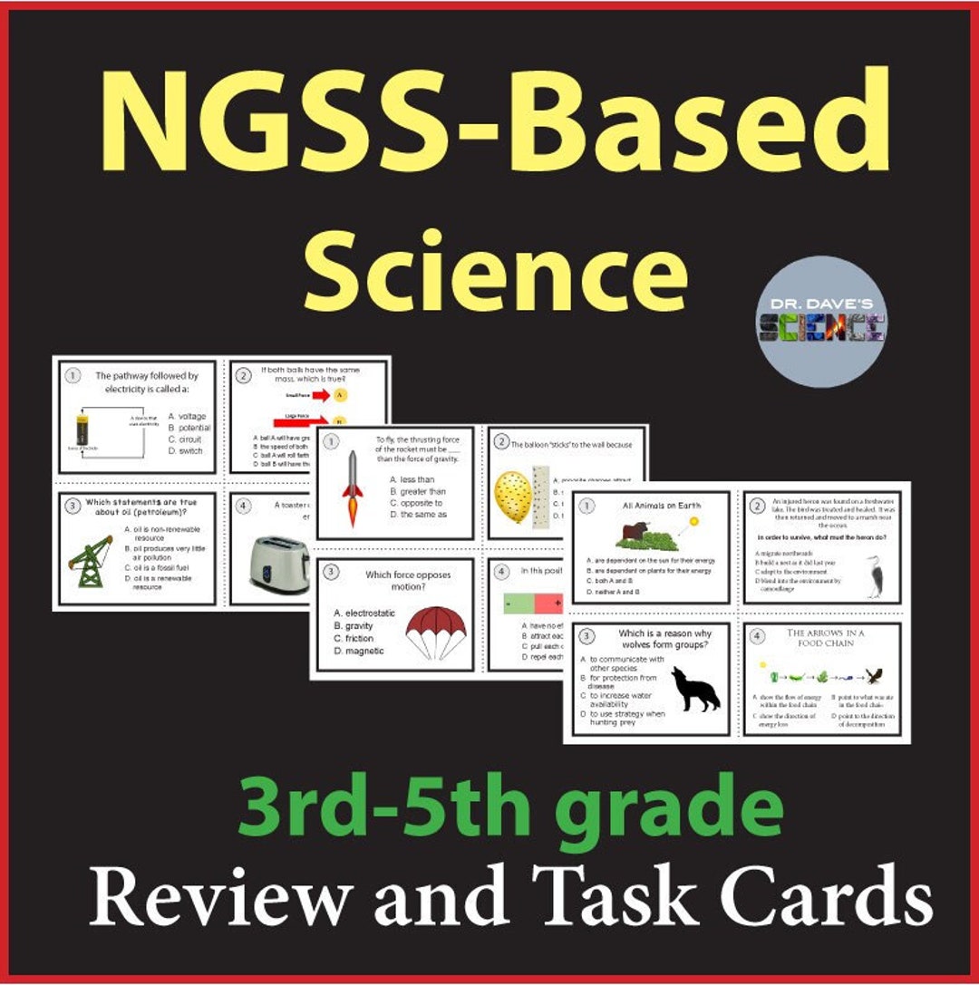 5th Grade Science NGSS Test Prep and Independent Study Review Task ...
