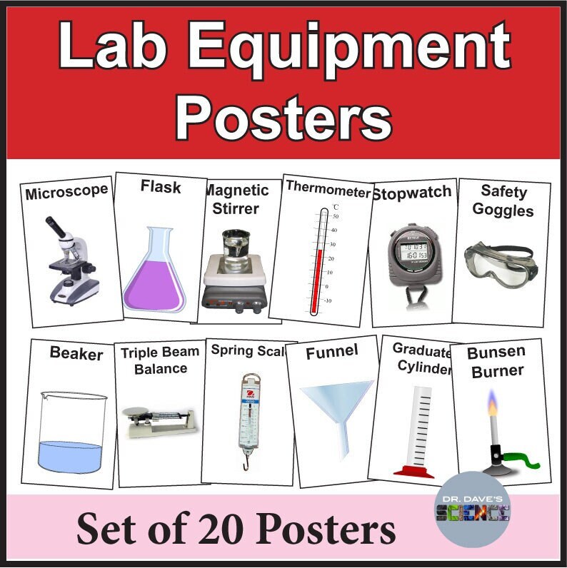 Science Lab Equipment Posters - Etsy