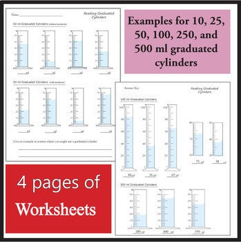 Reading A Graduated Cylinder Worksheet
