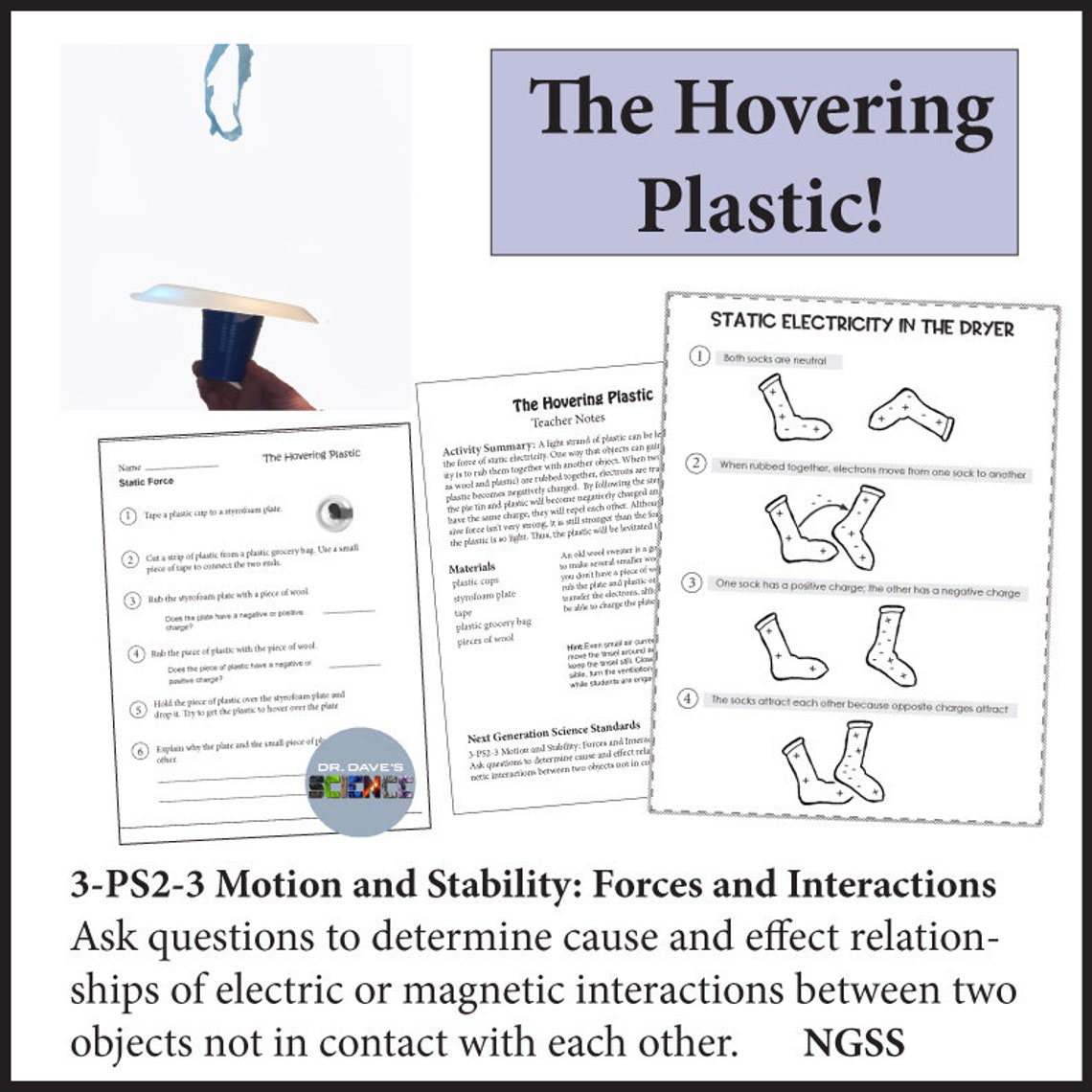 Static Electricity Activities, Worksheets, and Reading Comprehension ...
