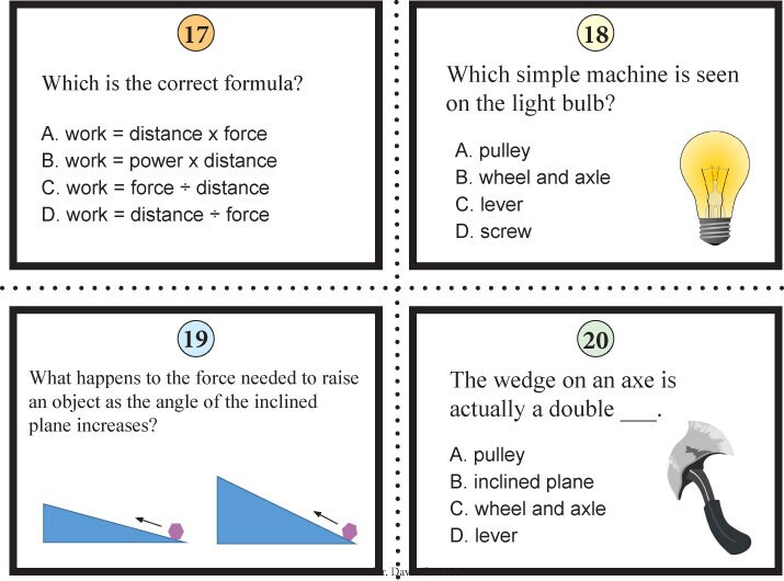 Simple Machines Task Cards - Etsy