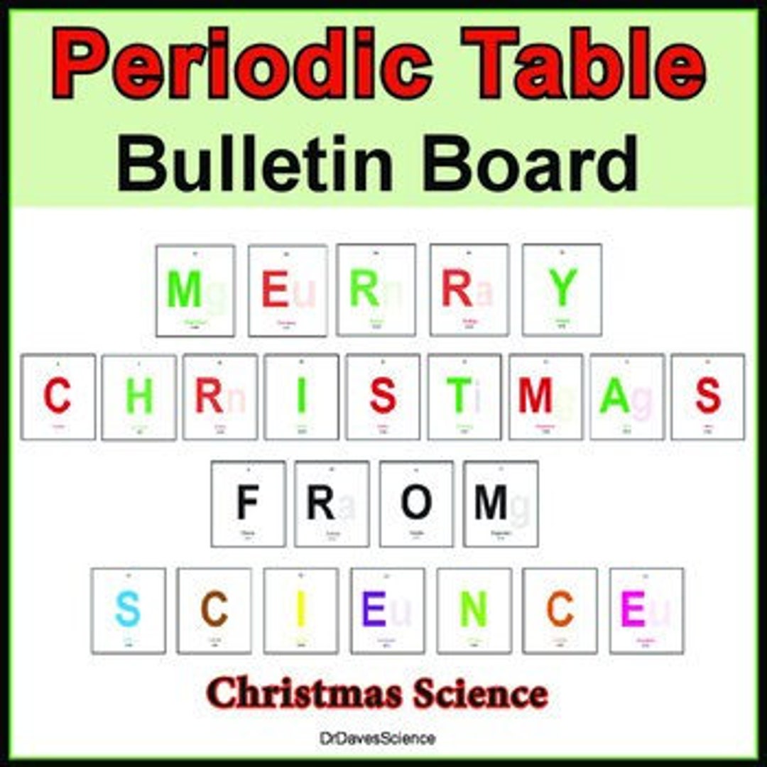 Christmas Science Bulletin Board - Etsy