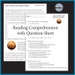 Planets of the Solar System Reading Comprehension Venus and Mercury - Etsy