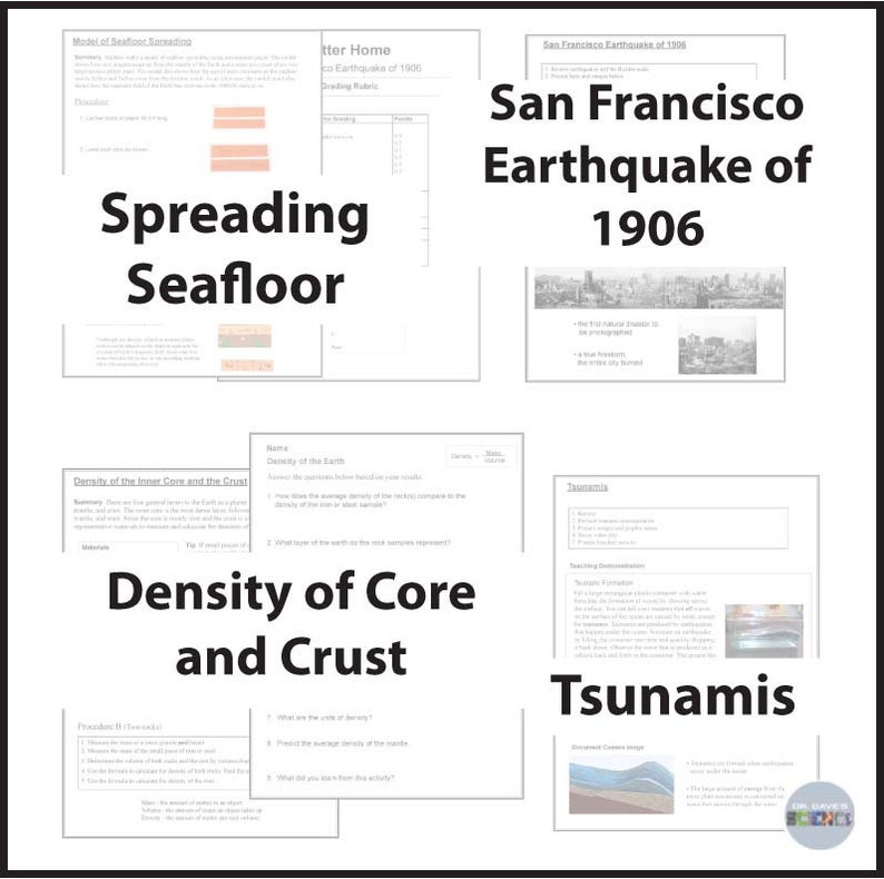 Earthquake Activity BUNDLE Worksheets Unit - Etsy