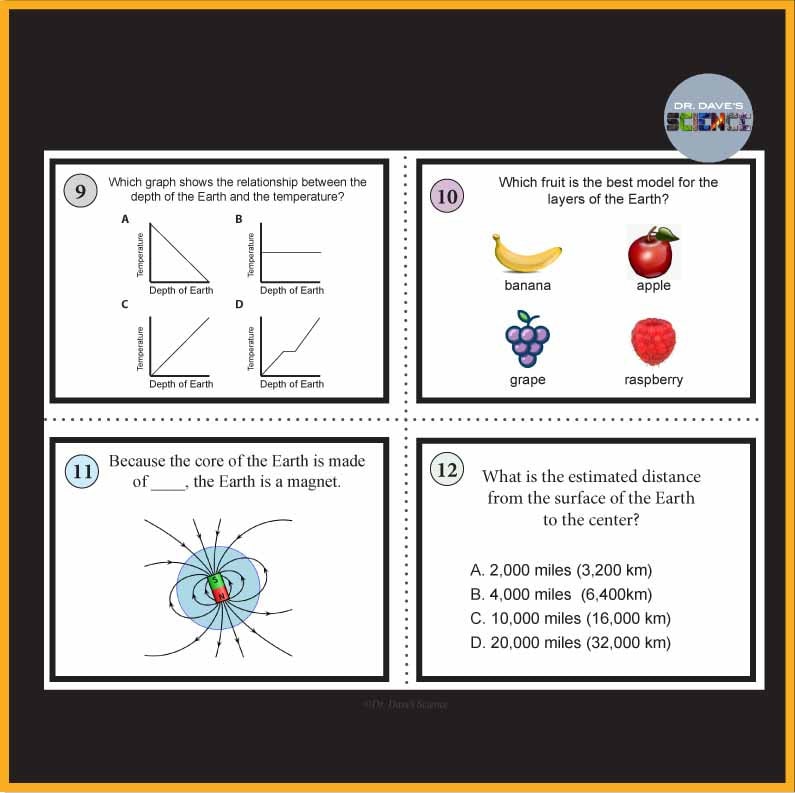 Layers of the Earth Task Card Review - Etsy