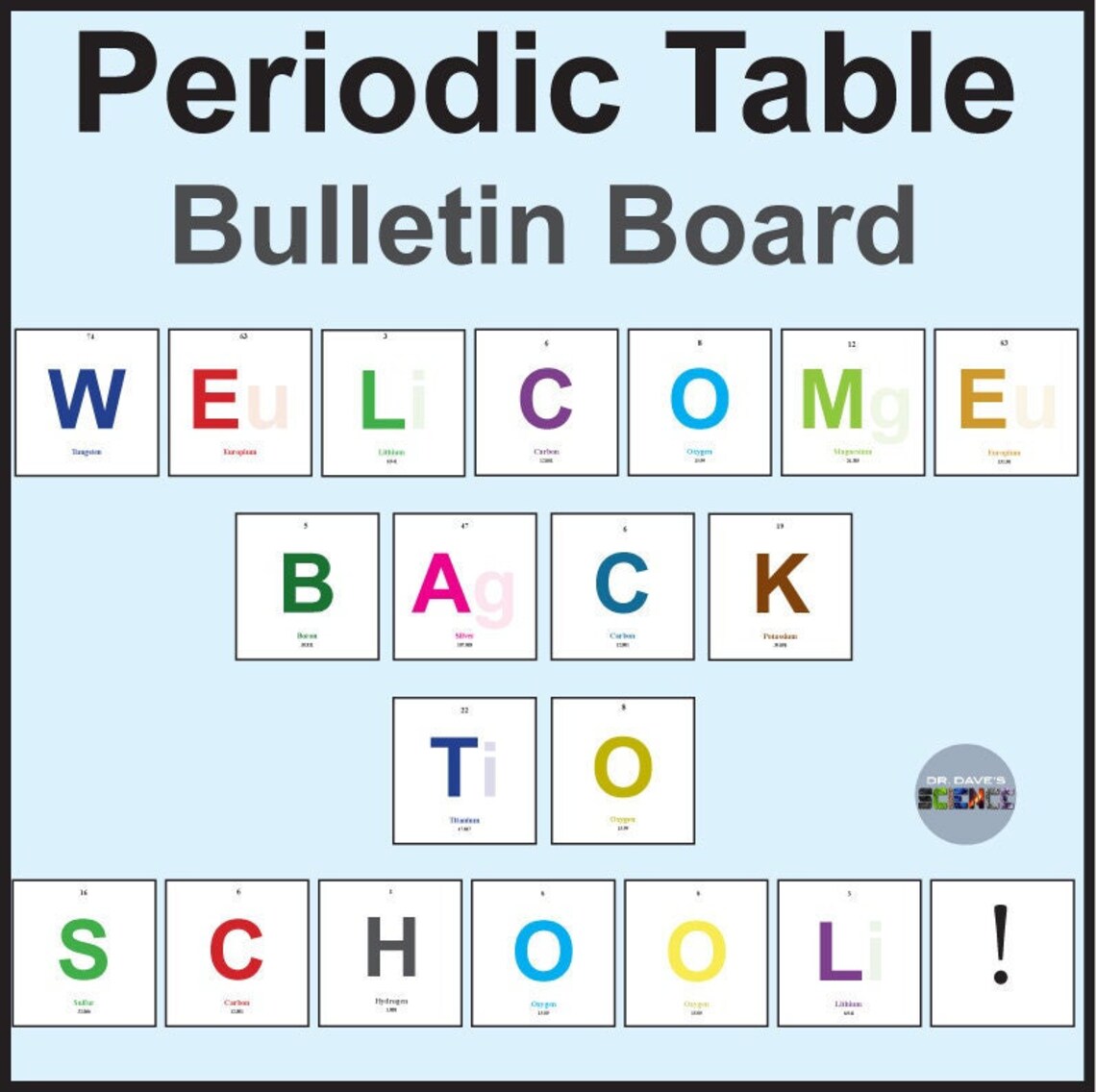 Science Welcome Back Bulletin Board Periodic Table - Etsy