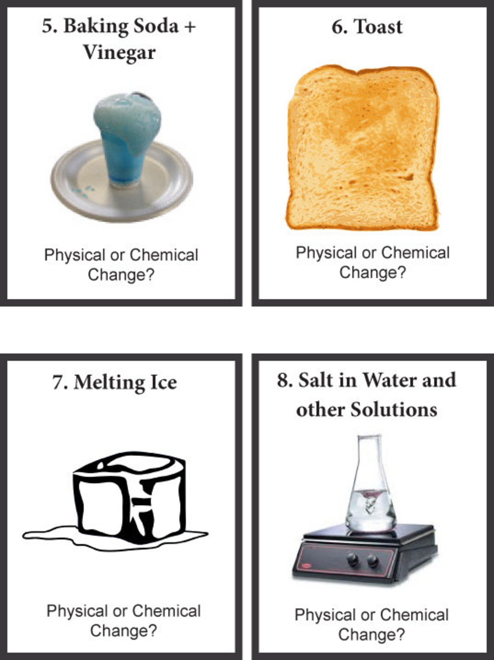 Physical and Chemical Changes Sort Cards - Etsy